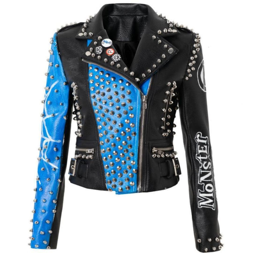 BIKER GURL Leather Rivet Jacket – The Urban Clothing Shop™